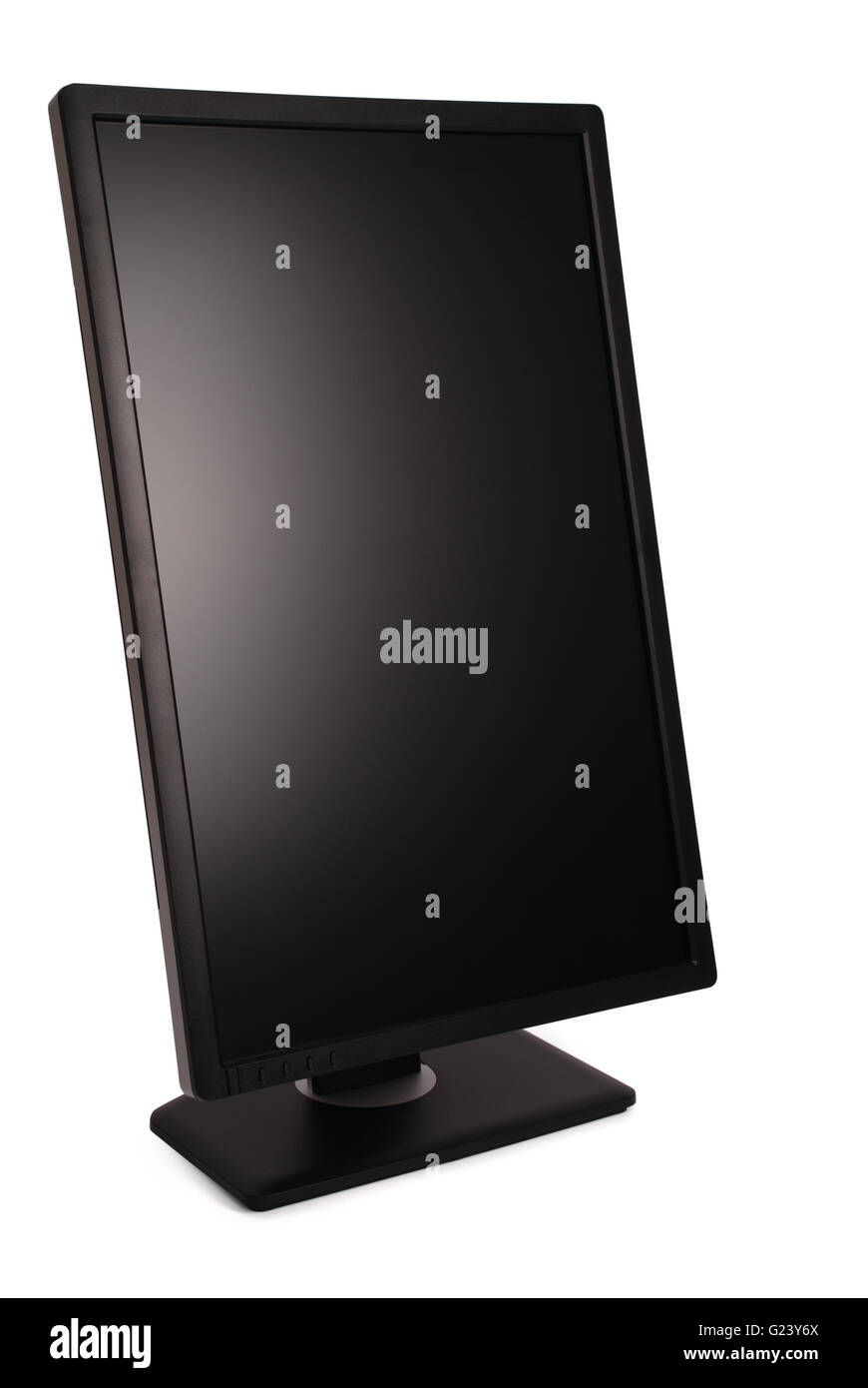 Black PC monitor white background with soft shadow (Clipping path Stock ...