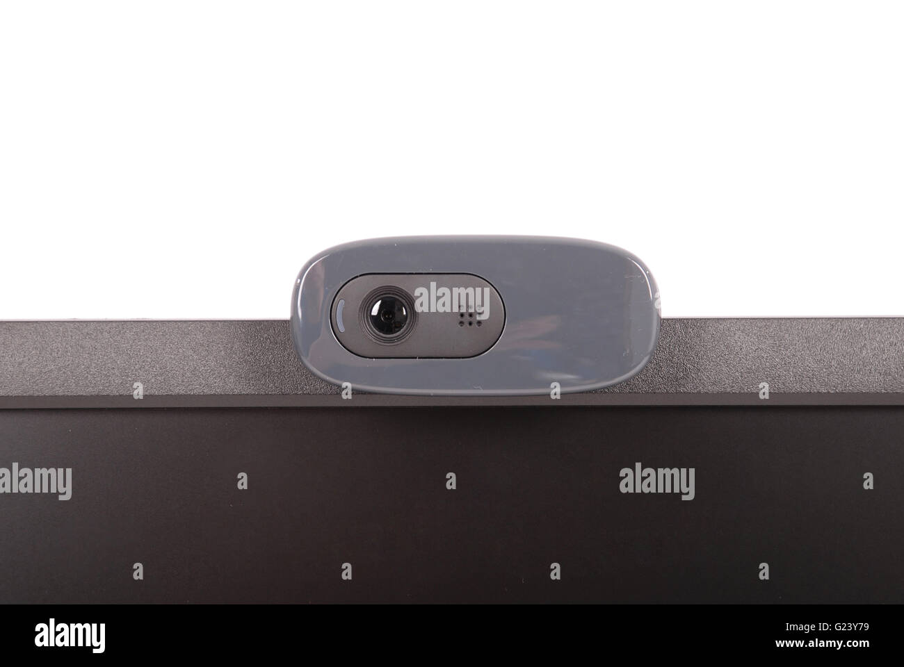 Web camera isolated on white background with soft shadow. Close-up ...