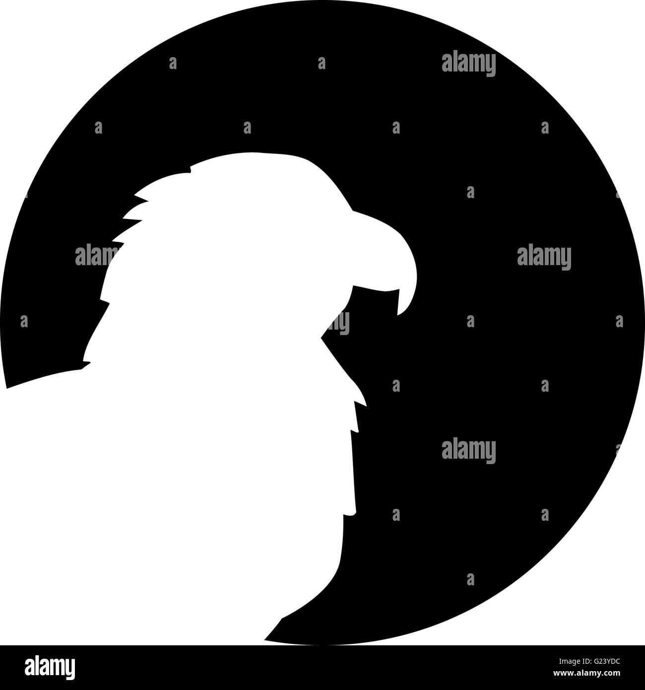 Eagle sitting moon Stock Vector Image & Art - Alamy