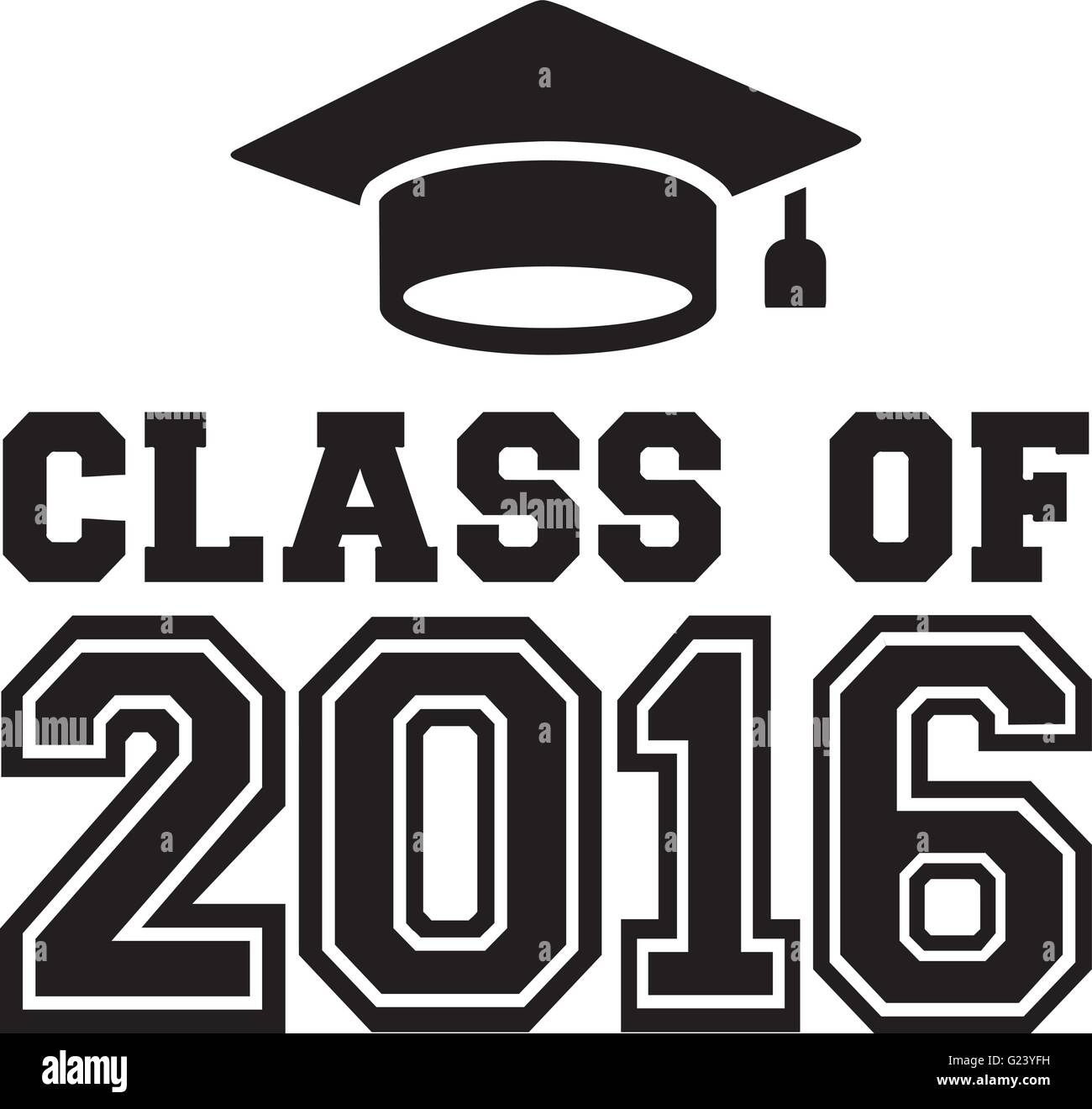 Class of 2016 with graduation hat Stock Vector Image & Art - Alamy
