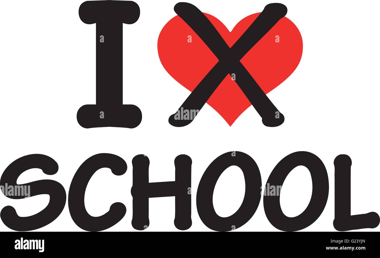 Dont want to school Stock Vector Images - Alamy