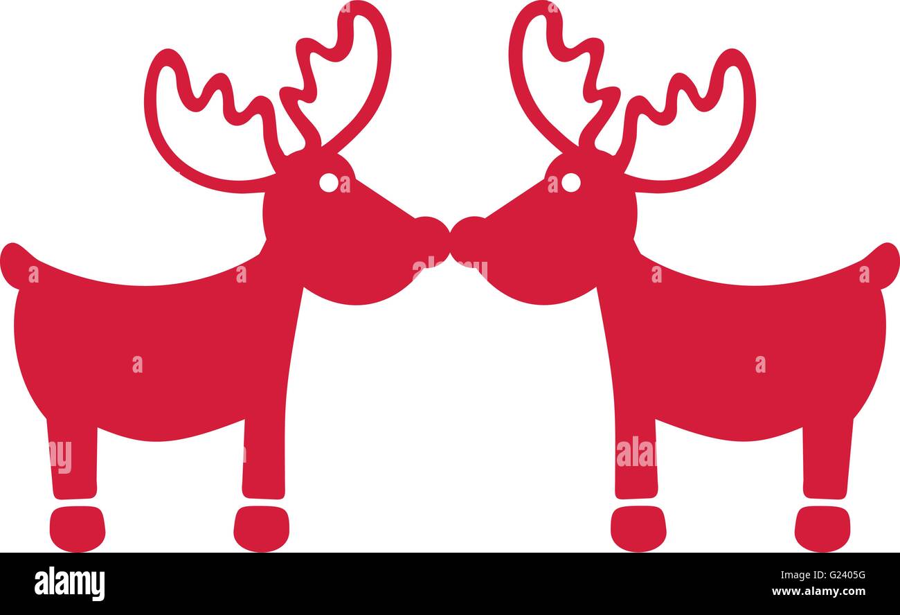 Elk in love Stock Vector Image & Art - Alamy