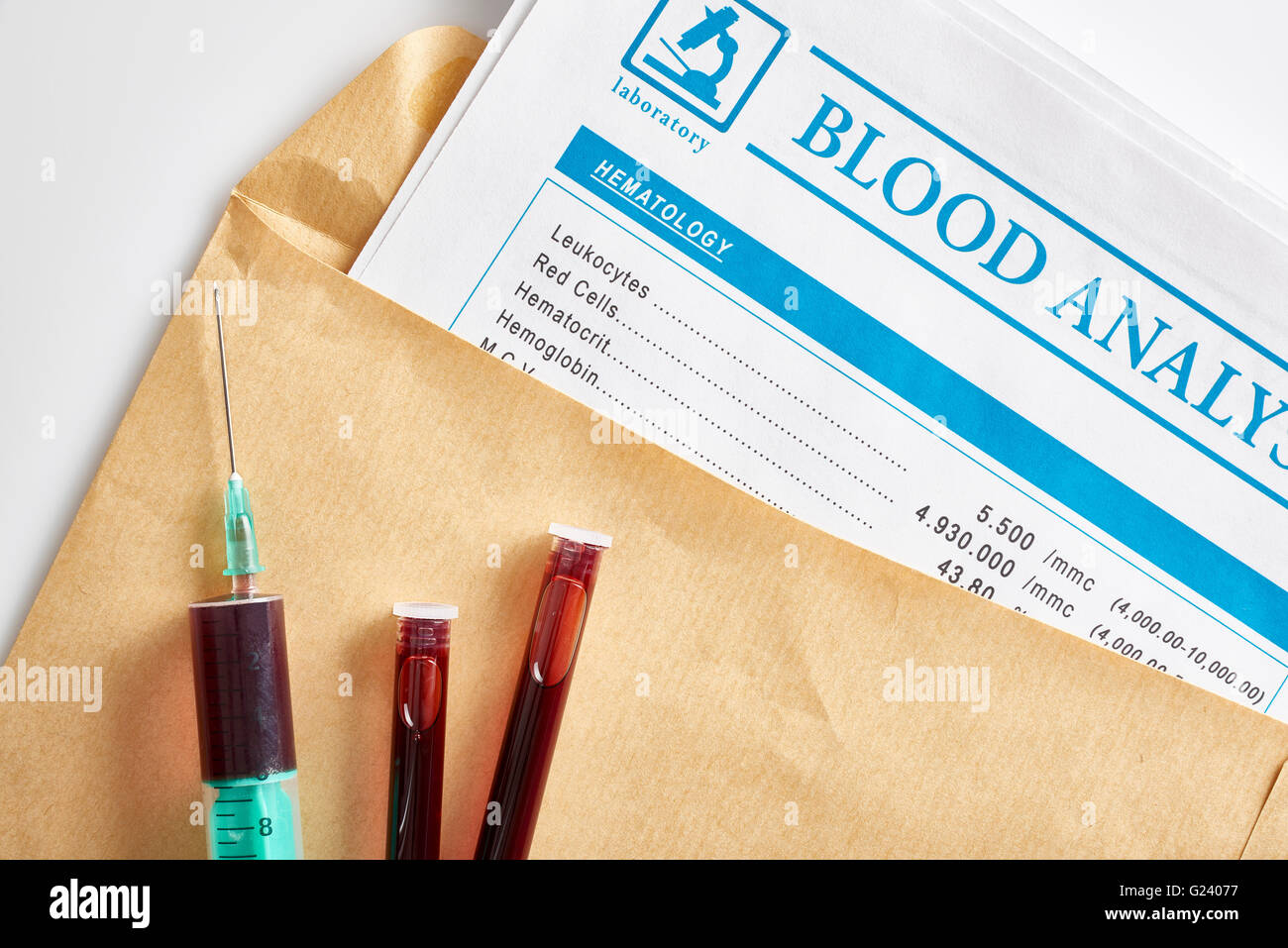 Blood test results hi-res stock photography and images - Alamy