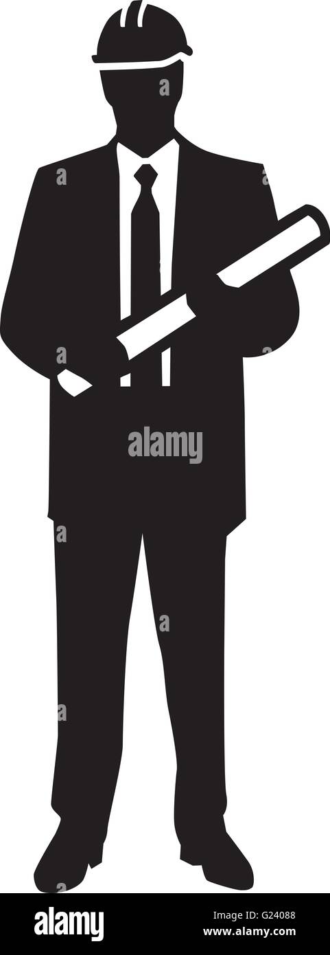Engineer with Helmet Silhouette Stock Vector Image & Art - Alamy