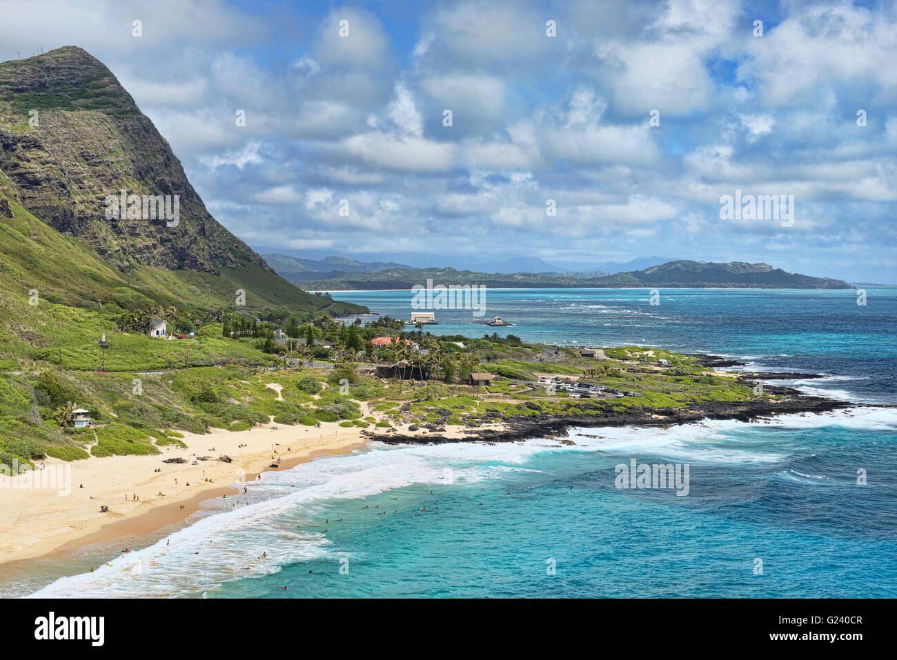 Honolulu,Hawaii big blue ocean vista view Stock Photo - Alamy