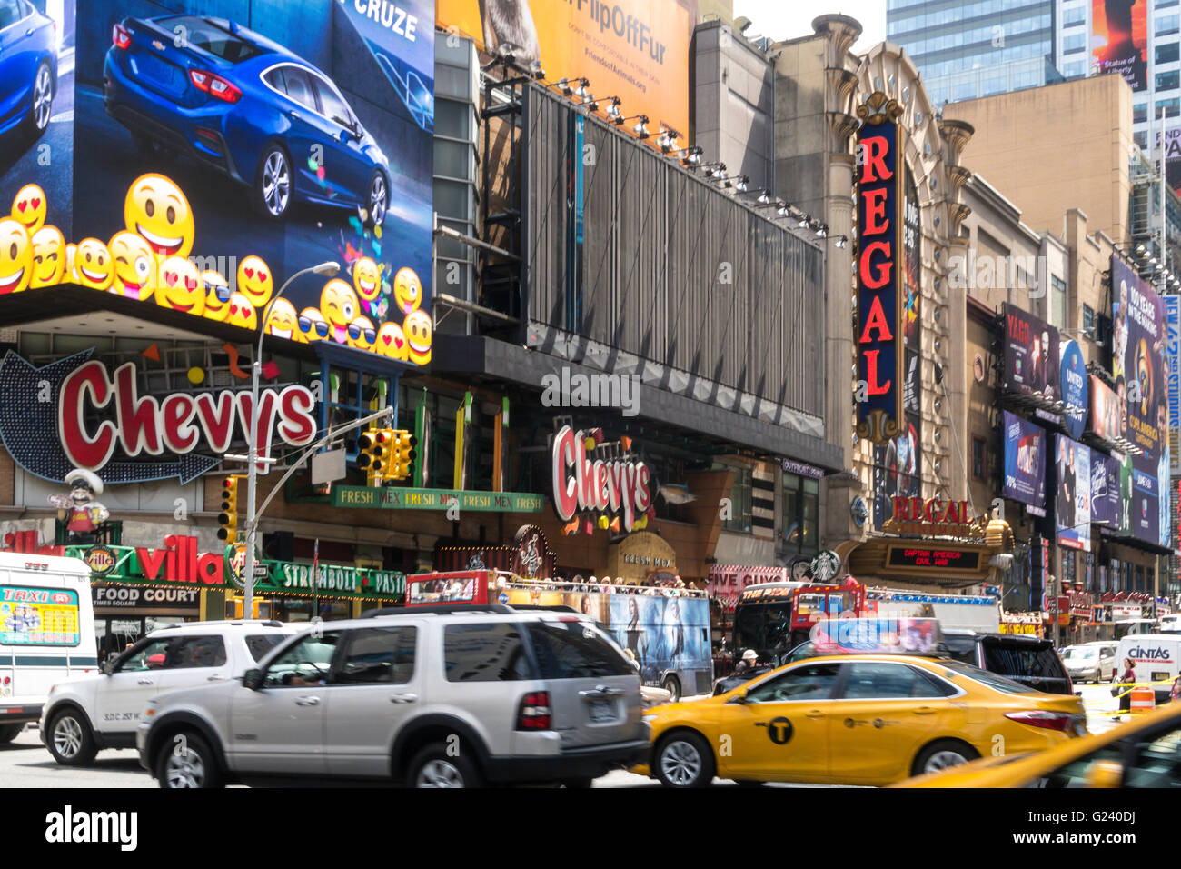 Times Square, Intersection 42nd Street and Eighth Avenue, NYC Stock ...