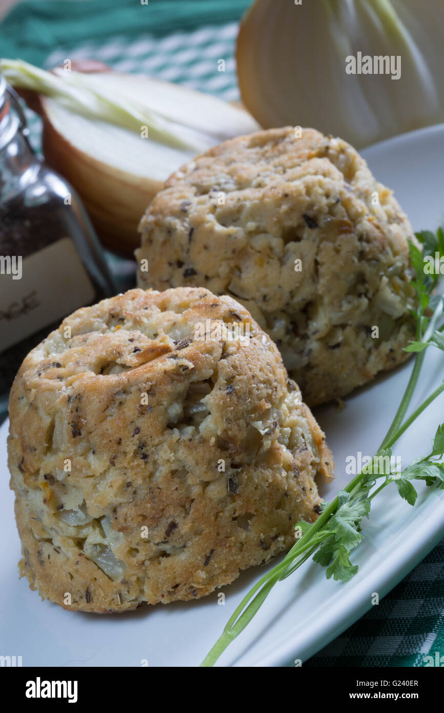 A serving of handmade Traditional English Sage and Onion Stuffing Stock ...