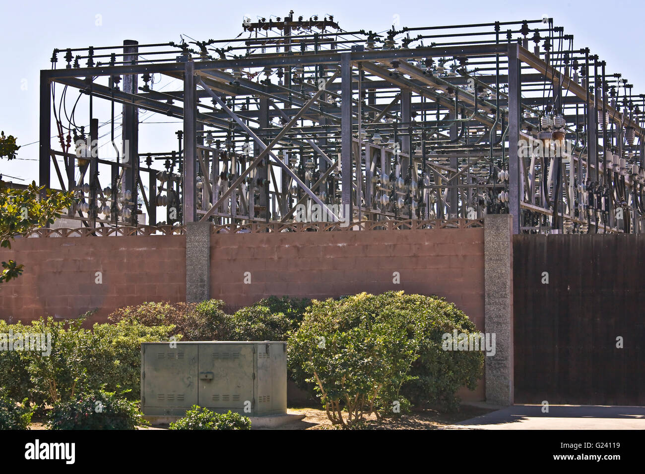 Electrical power high voltage distribution station Stock Photo - Alamy