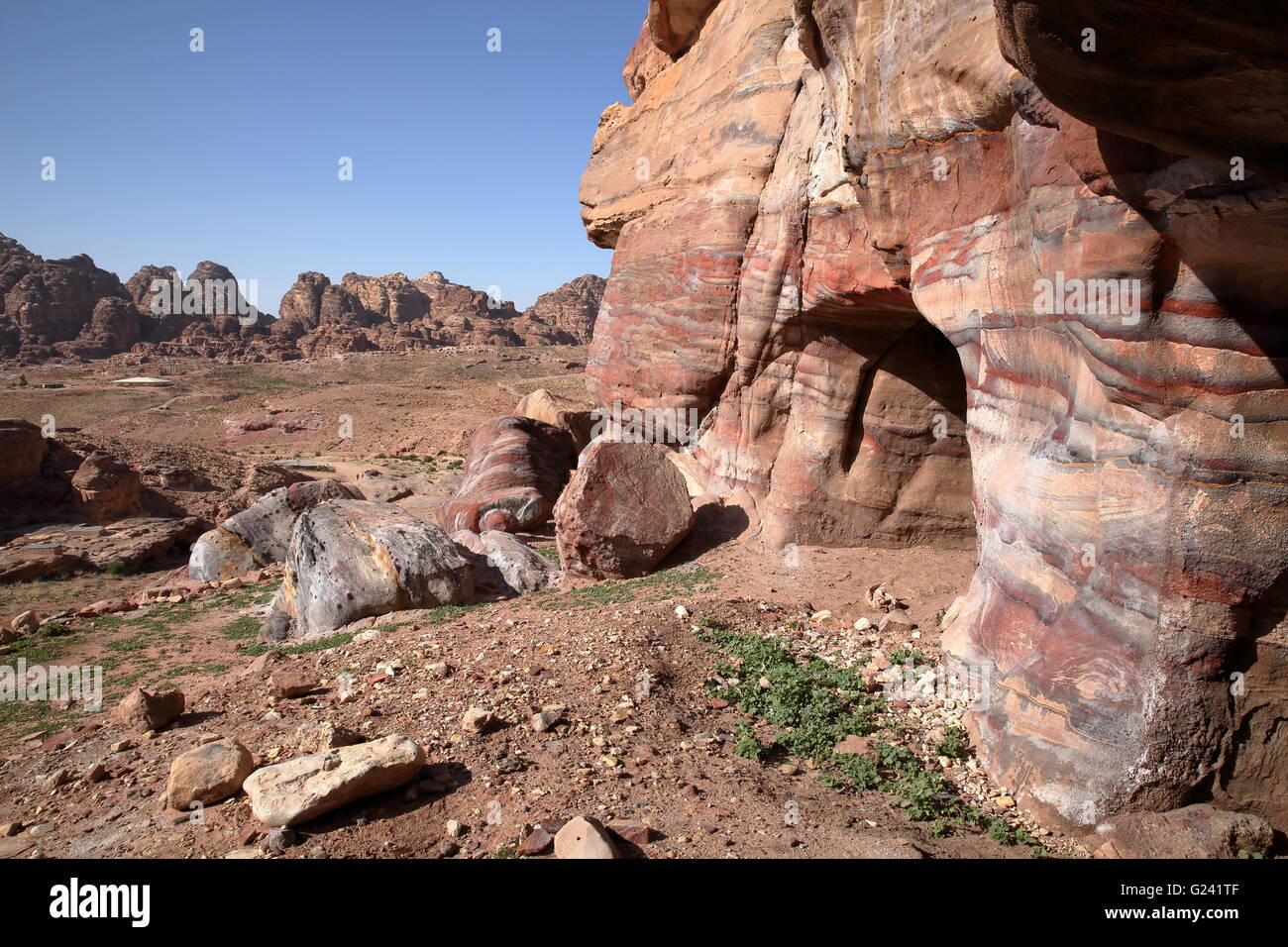 Colourful sandstone in Petra, Jordan Stock Photo - Alamy
