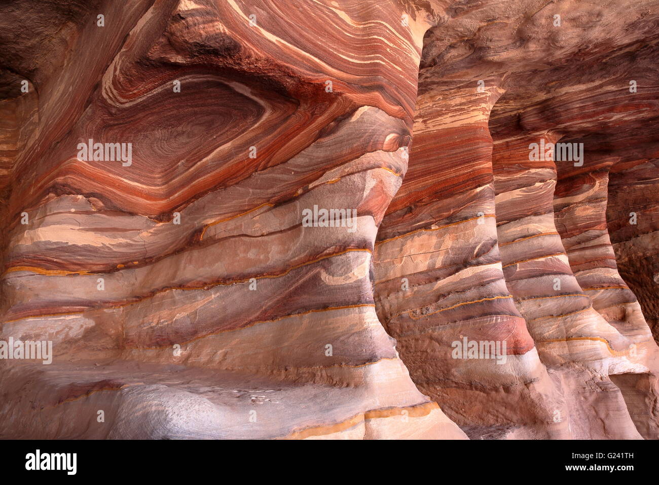 Colourful sandstone in Petra, Jordan Stock Photo - Alamy