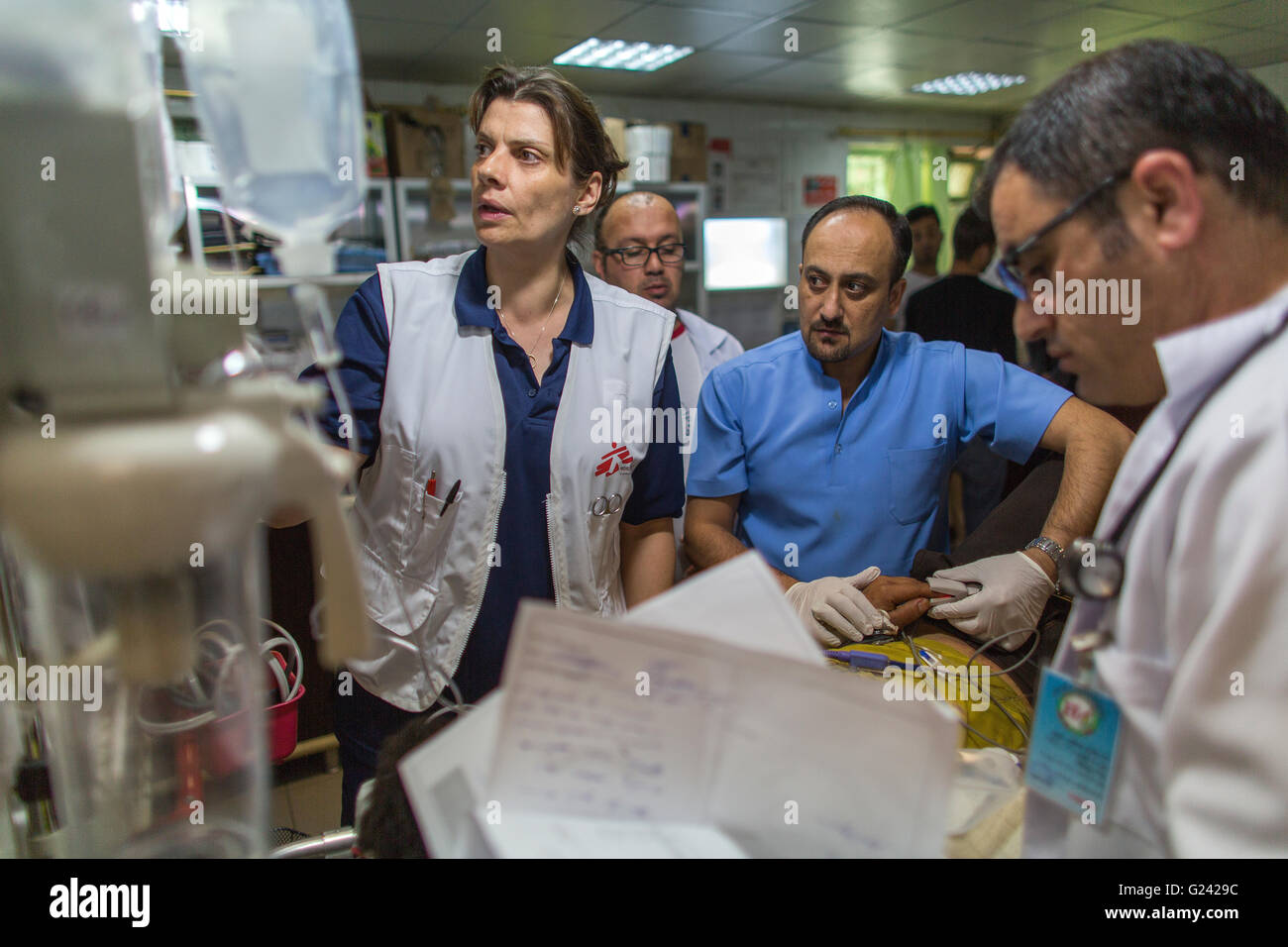 Emergency room at Sulaimaniya hospital, Iraq Stock Photo - Alamy