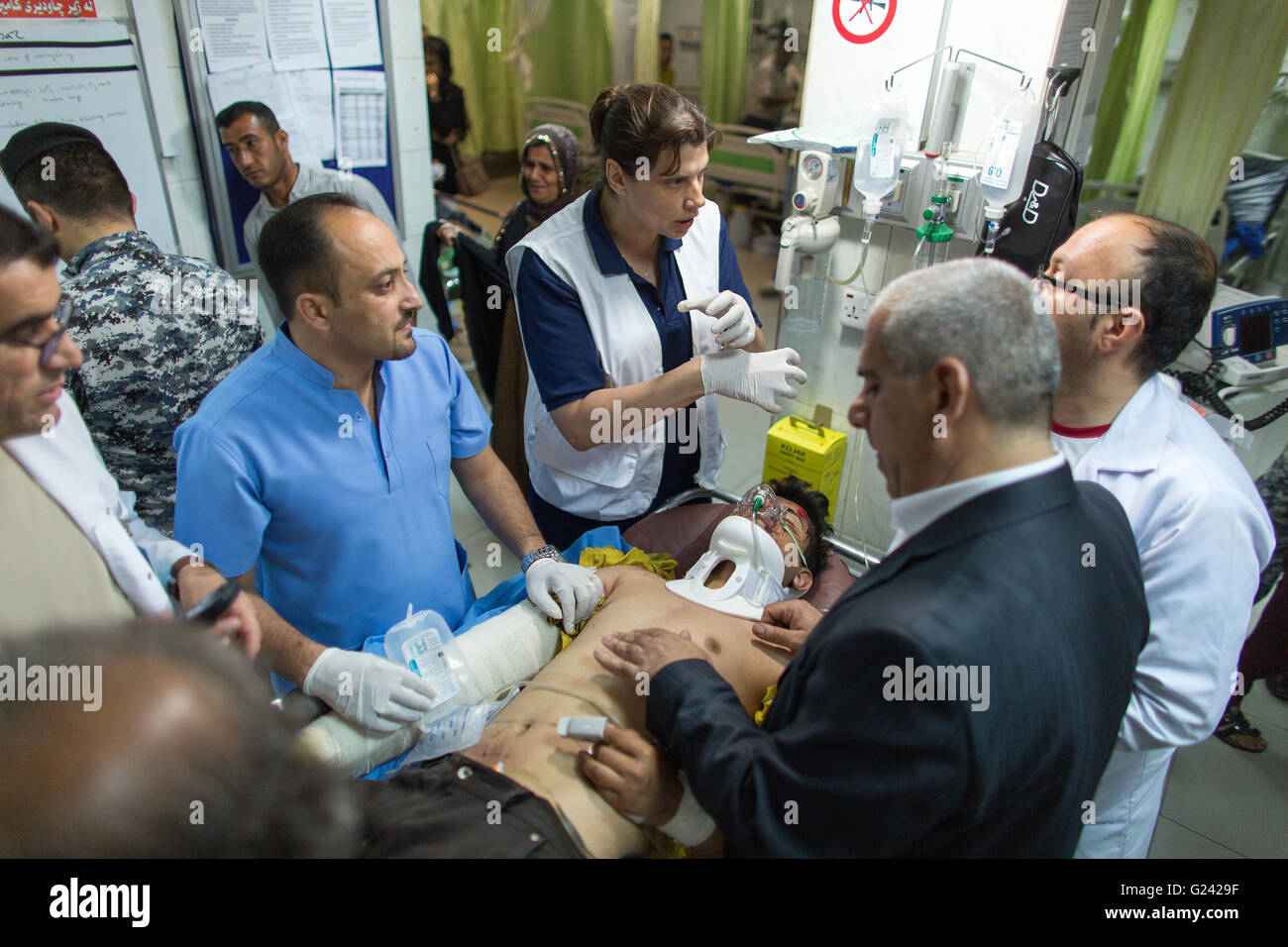 Emergency room at Sulaimaniya hospital, Iraq Stock Photo - Alamy
