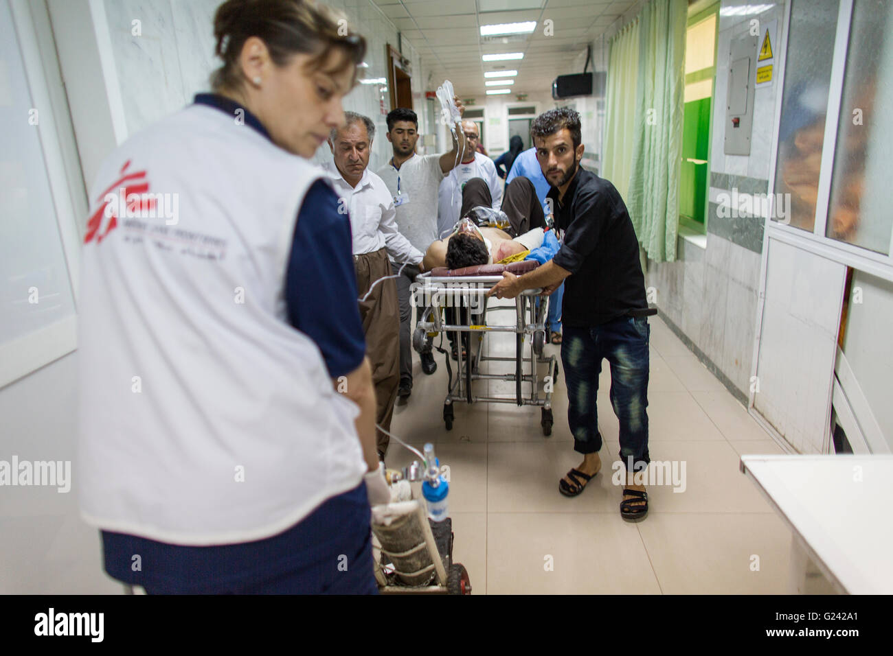 Emergency room at Sulaimaniya hospital, Iraq Stock Photo - Alamy