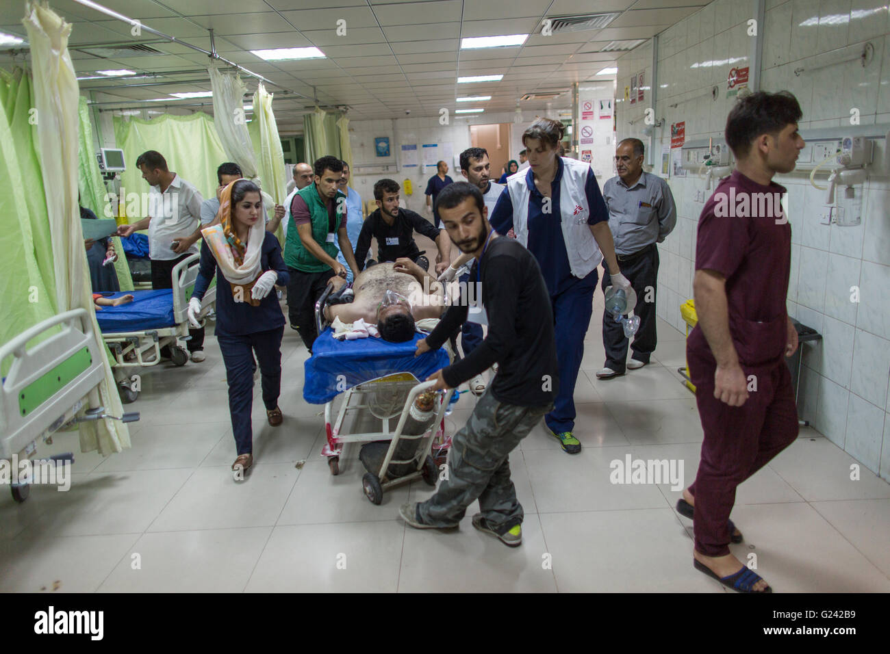 Emergency room at Sulaimaniya hospital, Iraq Stock Photo - Alamy