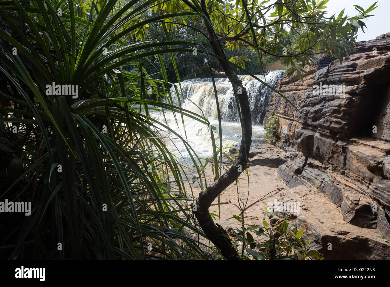 Karfiguela falls in Banfora, Cascades region , Burkina Faso Stock Photo ...