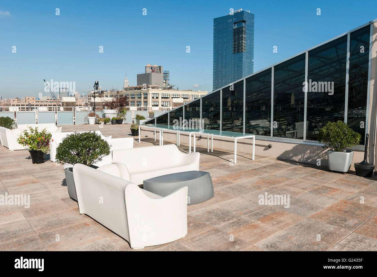 Rooftop at Tribeca Rooftop venue Stock Photo - Alamy