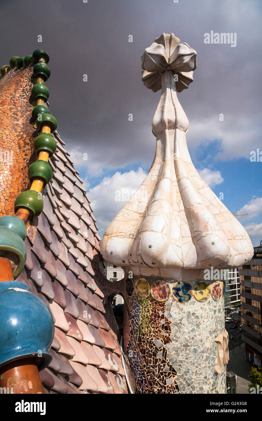 Gaudi Architecture Roof Chimney High Resolution Stock Photography and ...
