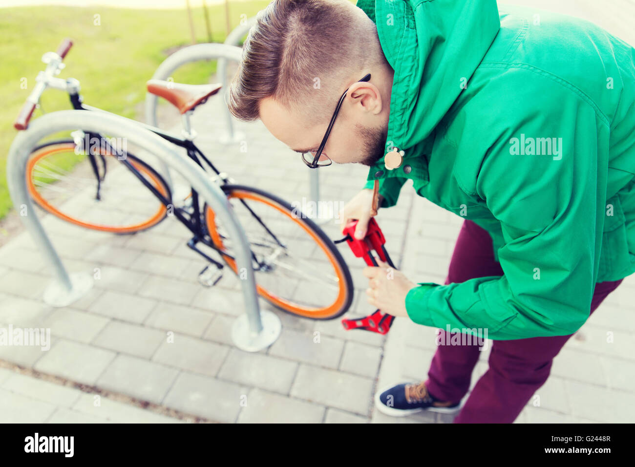 Bike lock High Resolution Stock Photography and Images - Alamy