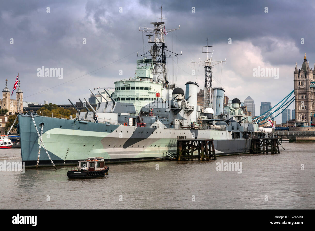 HMS Belfast Museum Warship, South Bank, Southwark, London, England ...