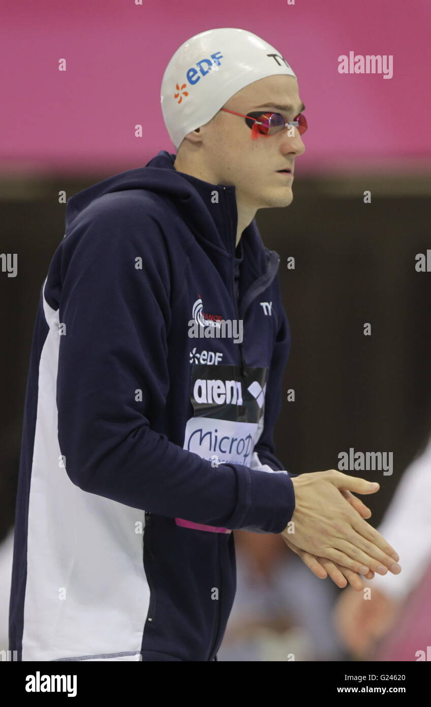 London, England: May 19, 2016 Clement Mignon French swimmer in the semi ...