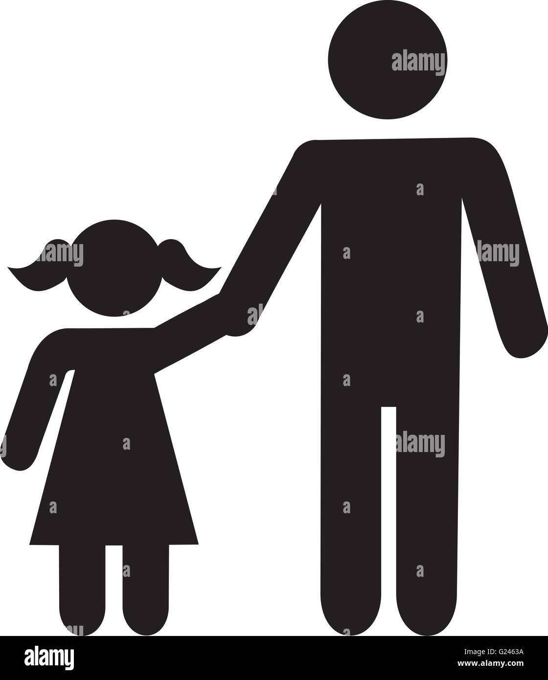 Father with daughter icon Stock Vector Image & Art - Alamy