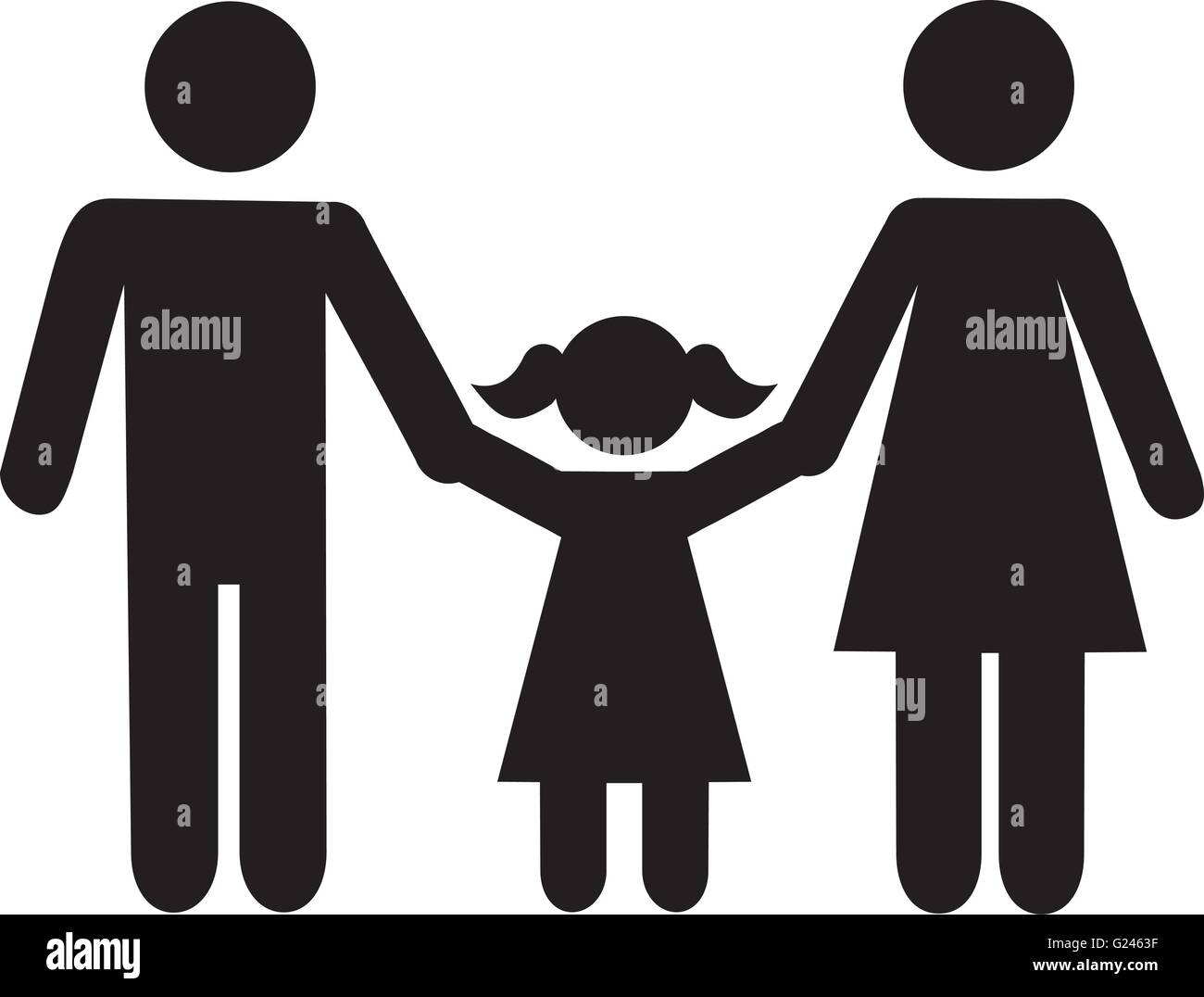 Father daughter mother icon Stock Vector Image & Art - Alamy