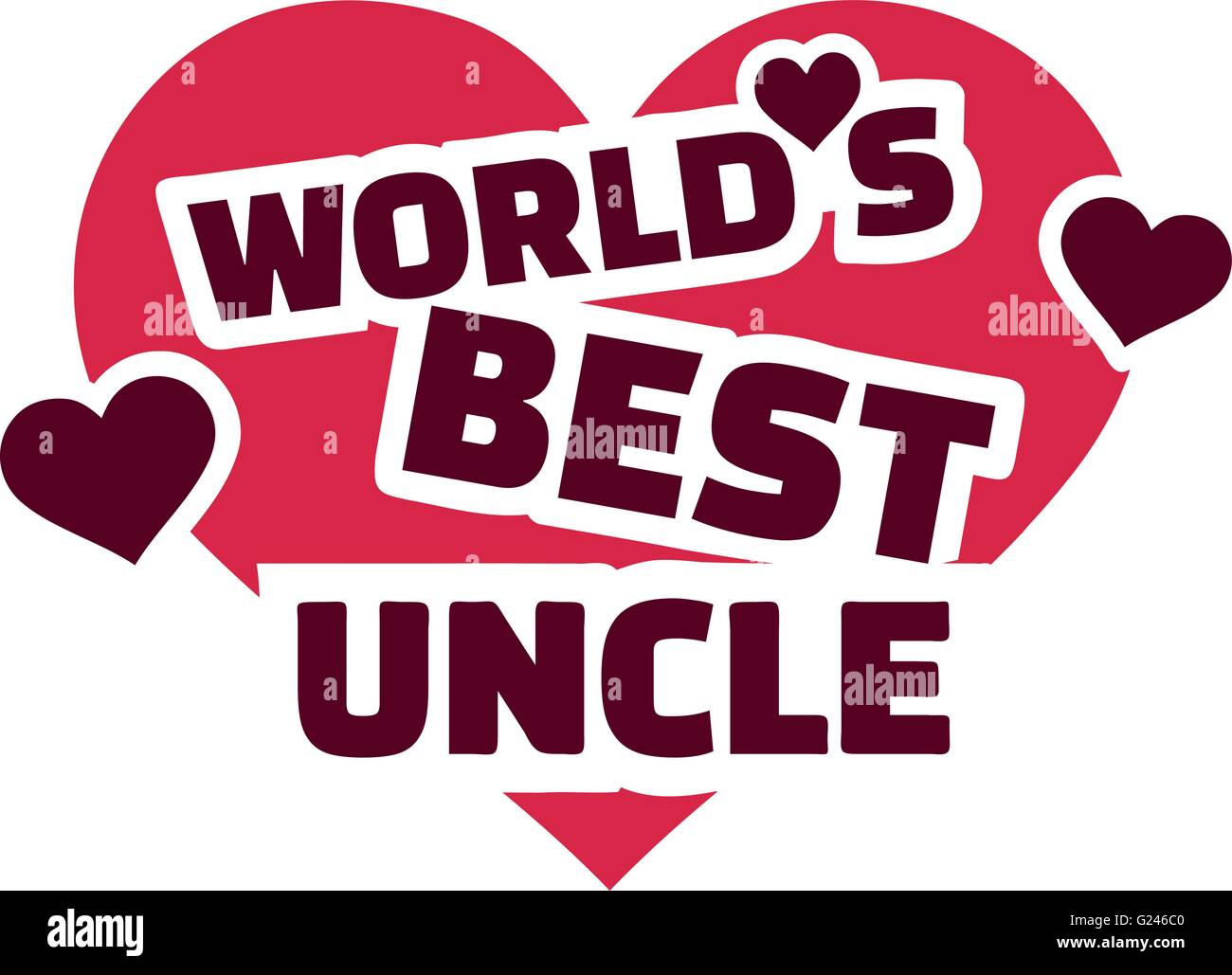 World's best uncle with hearts Stock Vector Image & Art - Alamy