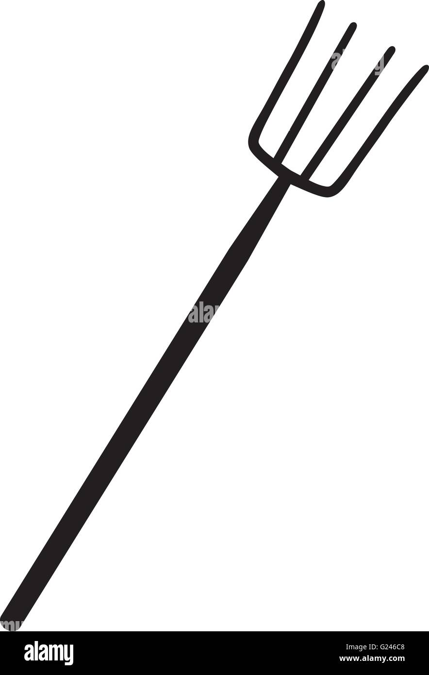Pitchfork tool Stock Vector Images - Alamy