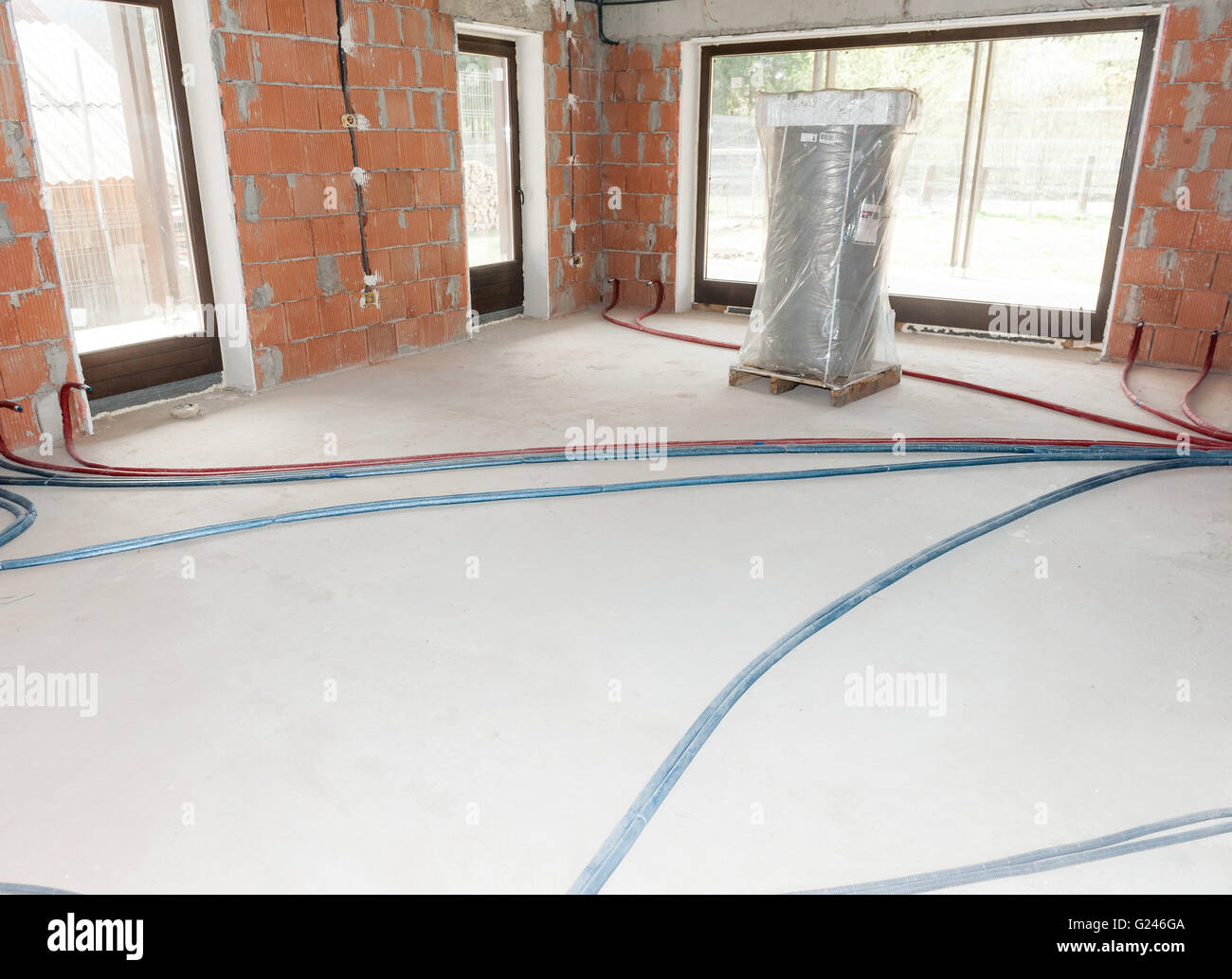 New house construction interior Stock Photo - Alamy