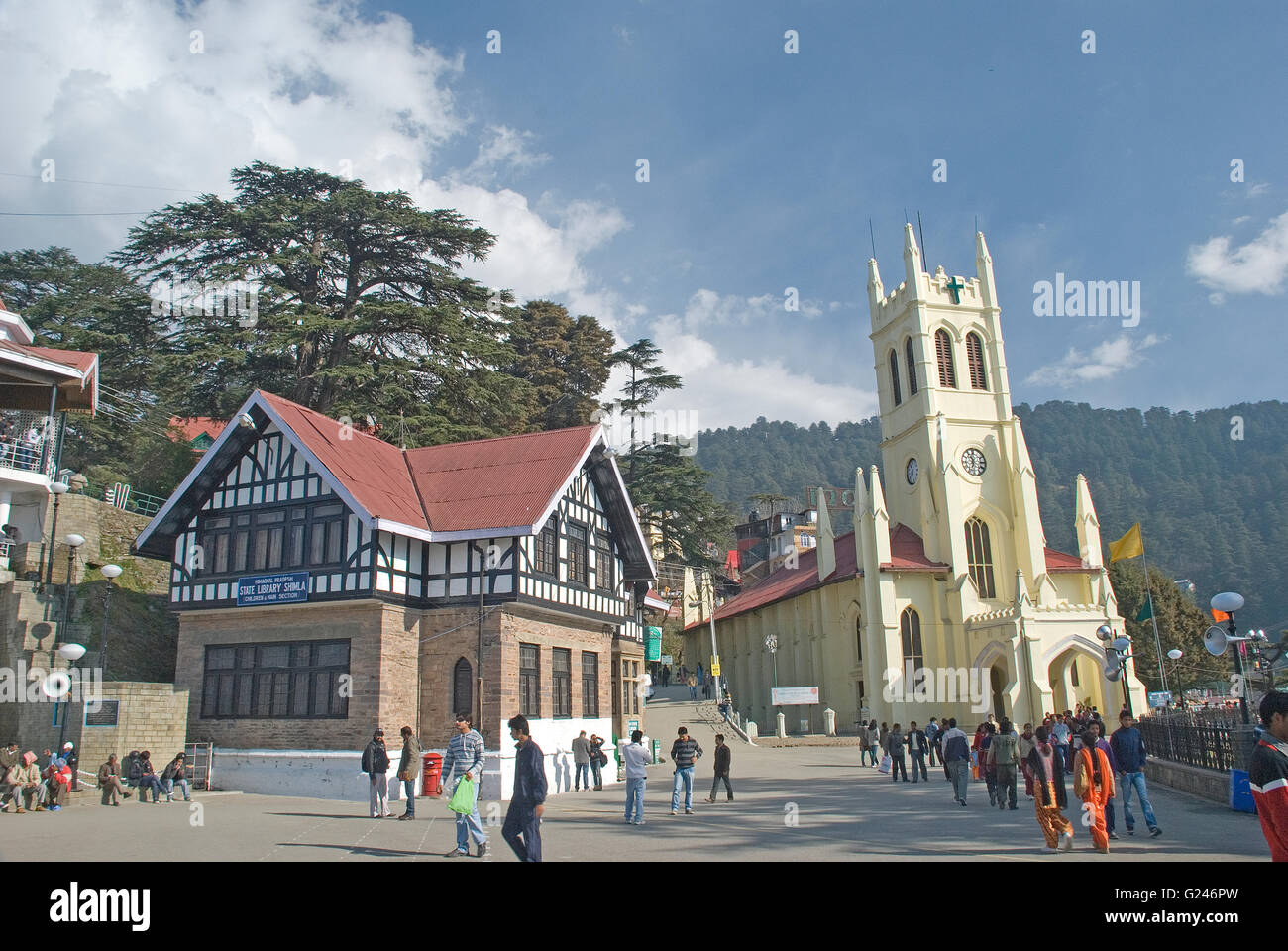 Christ Church in the Mall, Shimla, Himachal Pradesh, India Stock Photo ...