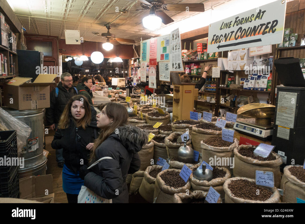 Porto Rico coffee importing company NYC Stock Photo - Alamy