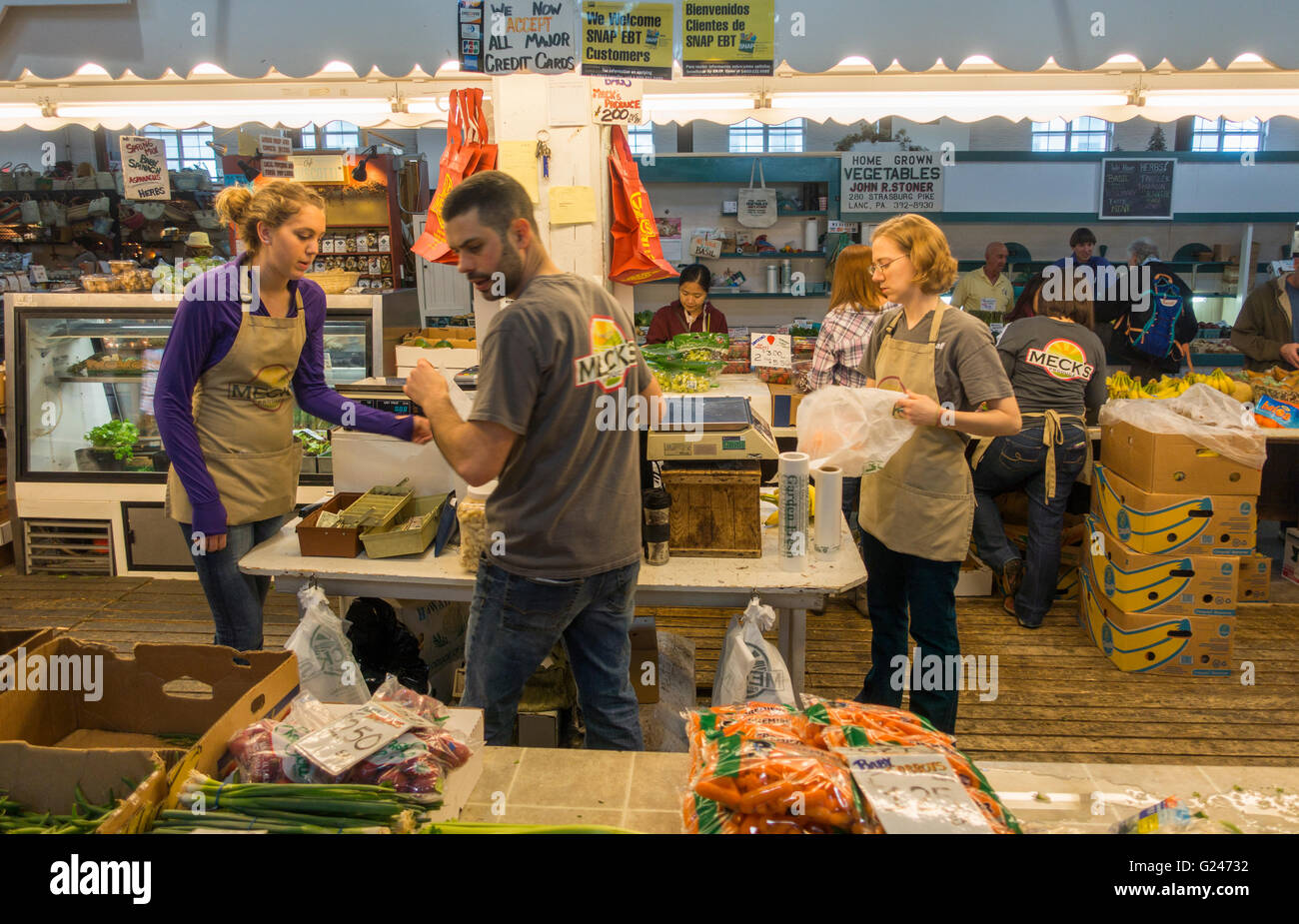 Lancaster PA central farmers market building Stock Photo - Alamy