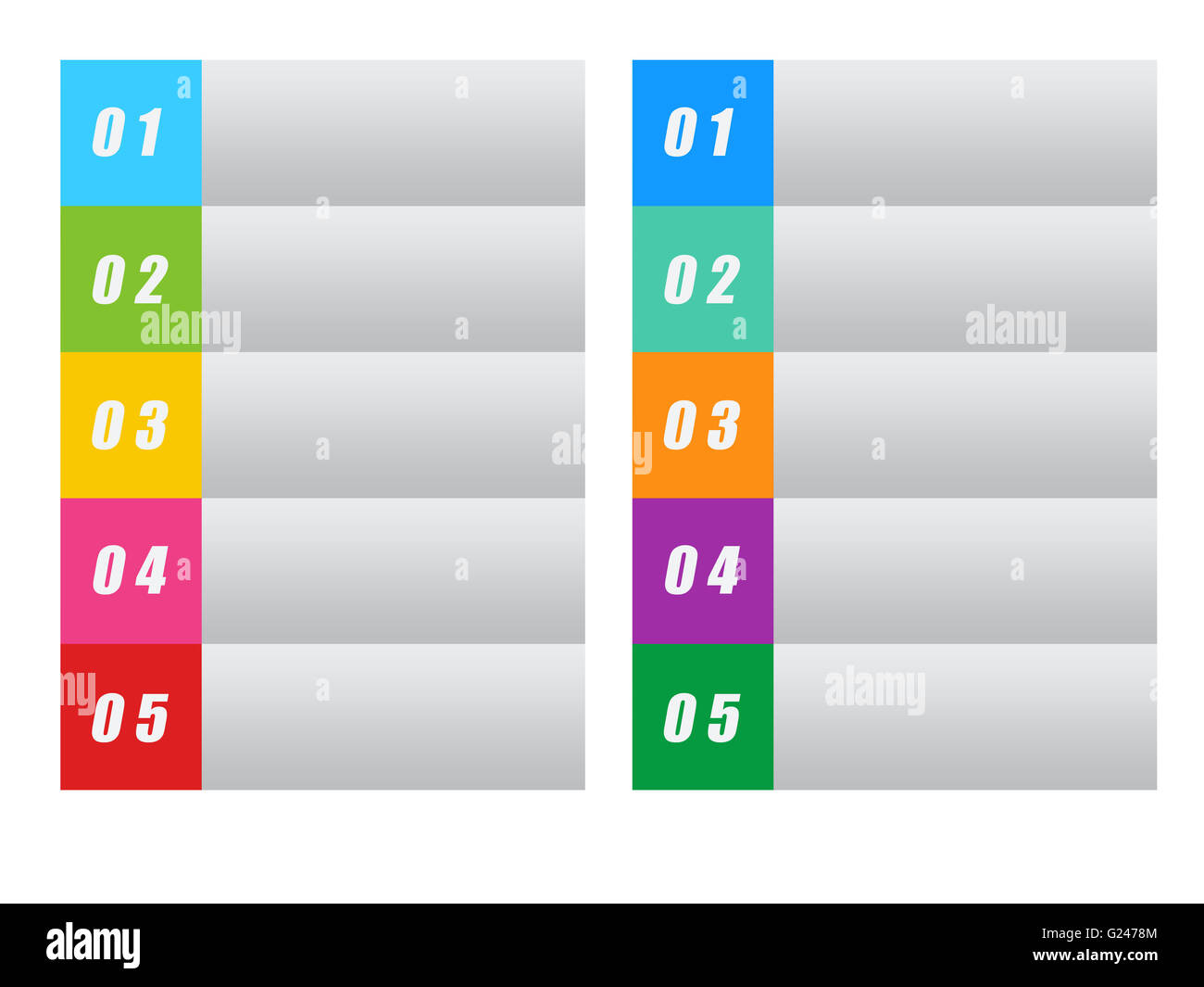Set of colorful buttons for website menu or design Stock Photo - Alamy