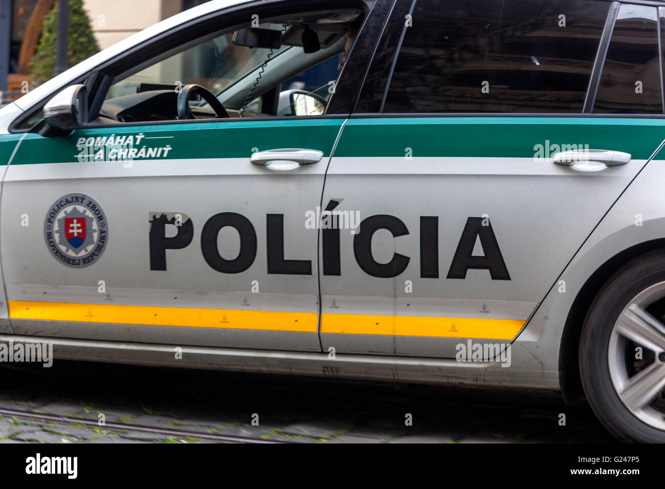 Police car slovakia hi-res stock photography and images - Alamy