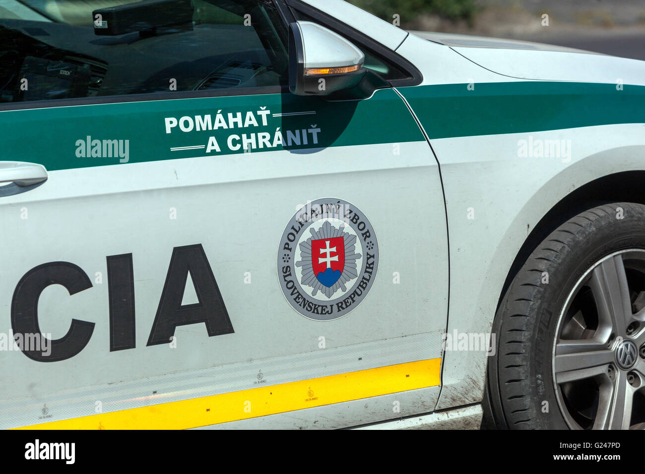 Signs of use car police hi-res stock photography and images - Alamy