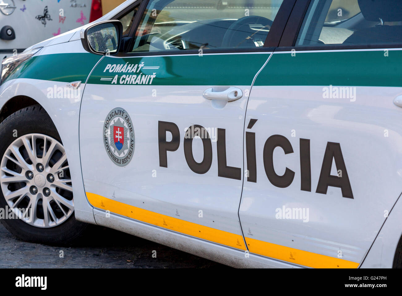 Police car slovakia hi-res stock photography and images - Alamy
