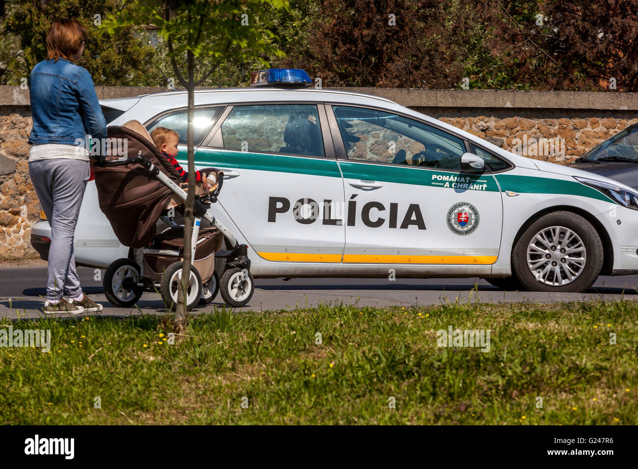 Police car slovakia hi-res stock photography and images - Alamy