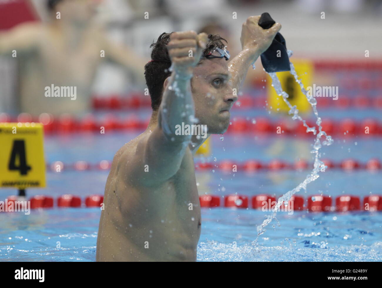 London, England May 20, 2016: Italian swimmer Luca Dotto European ...