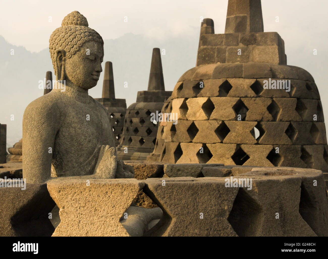 Borobudur Temple, Java island, Indonesia Stock Photo - Alamy