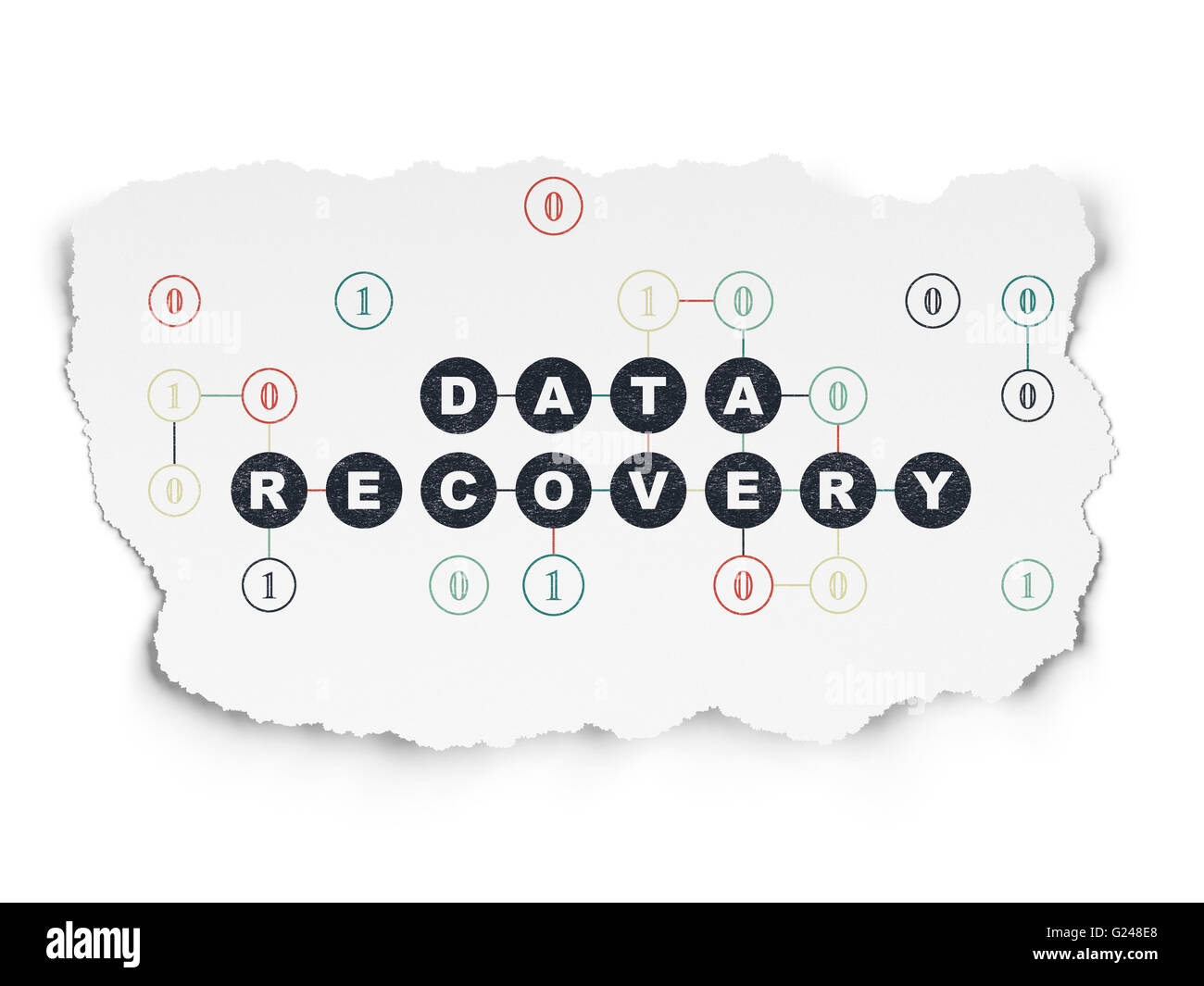 Data concept: Data Recovery on Torn Paper background Stock Photo - Alamy
