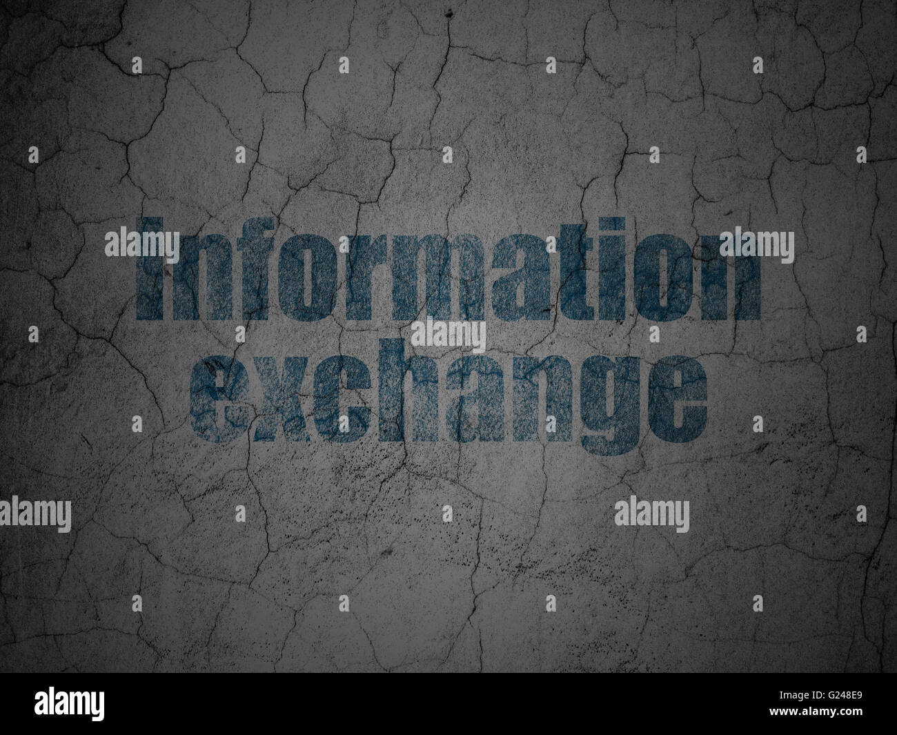 Data concept: Information Exchange on grunge wall background Stock ...