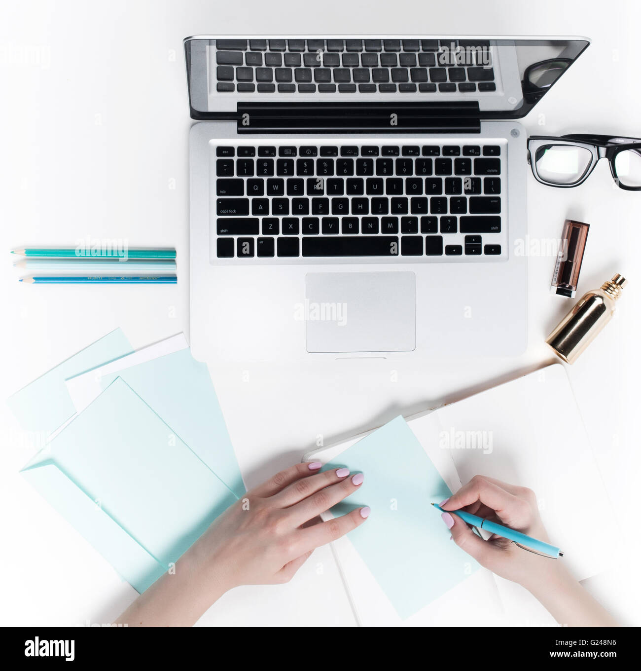 Workplace at the office. Technology Stock Photo - Alamy