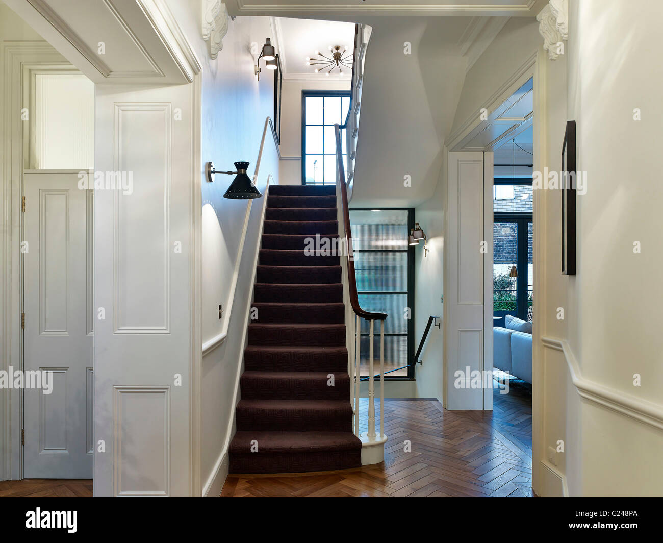 Main stair. West London Villa, LONDON, United Kingdom. Architect: Stiff ...