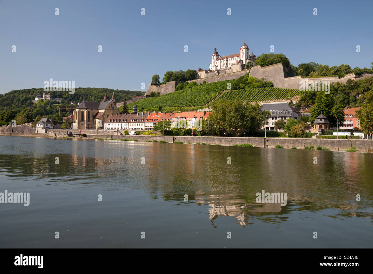 Festung Marienberg Fortress, Main River, Würzburg, Franconia, Bavaria ...