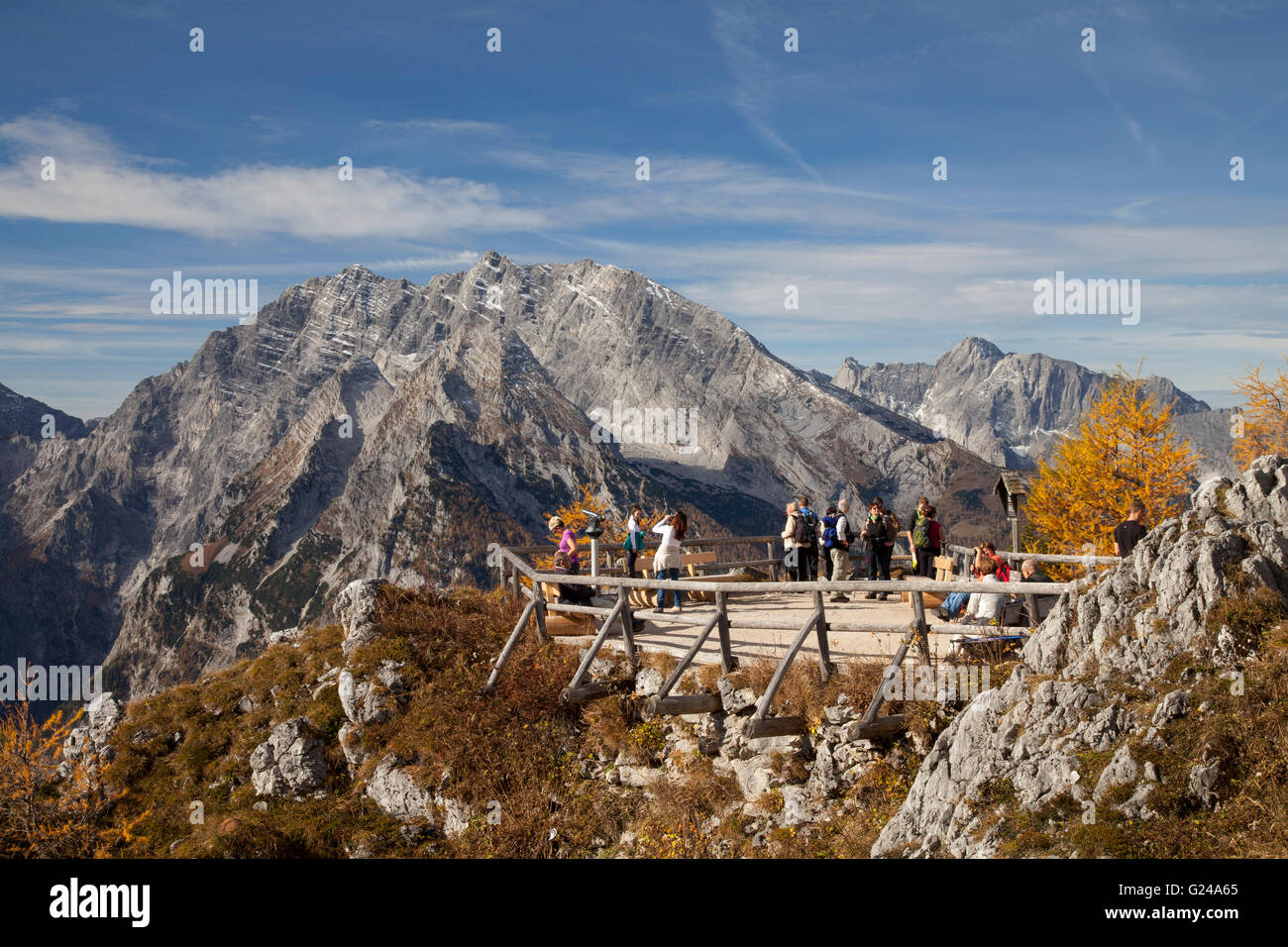 Viewing platform at the summit of Mt Jenner, Berchtesgaden National ...