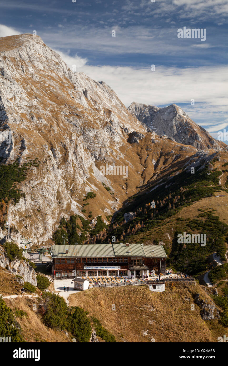 Jennerbahn mountain inn, Mt Jenner mountain station, Berchtesgaden ...
