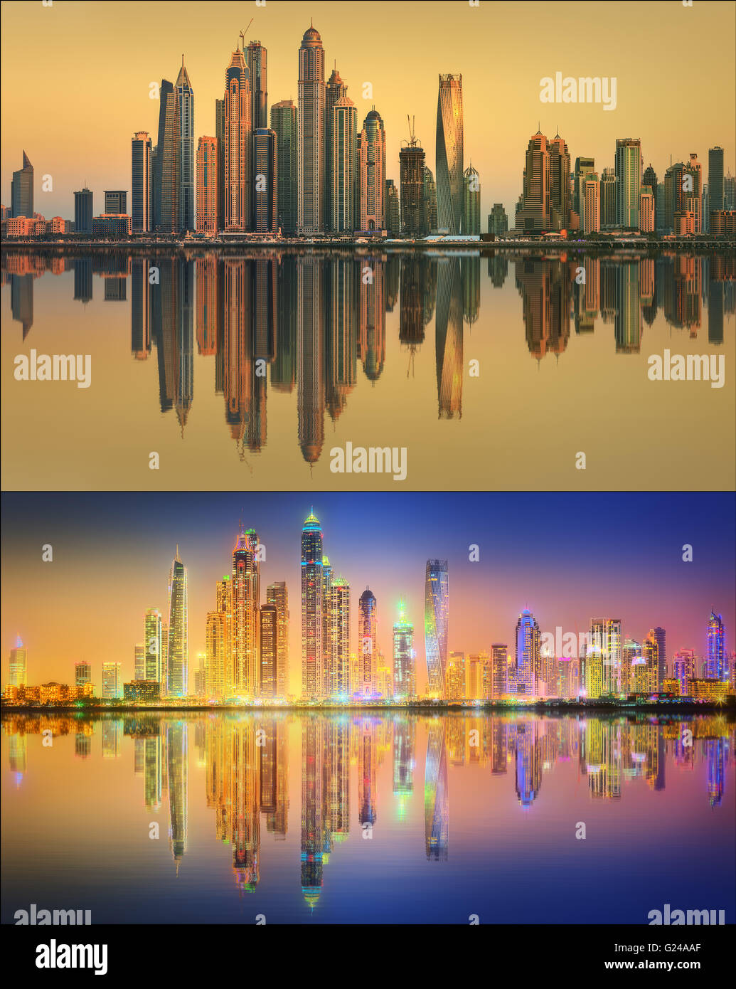 Beautiful cityscape set and collage of Dubai, UAE Stock Photo - Alamy