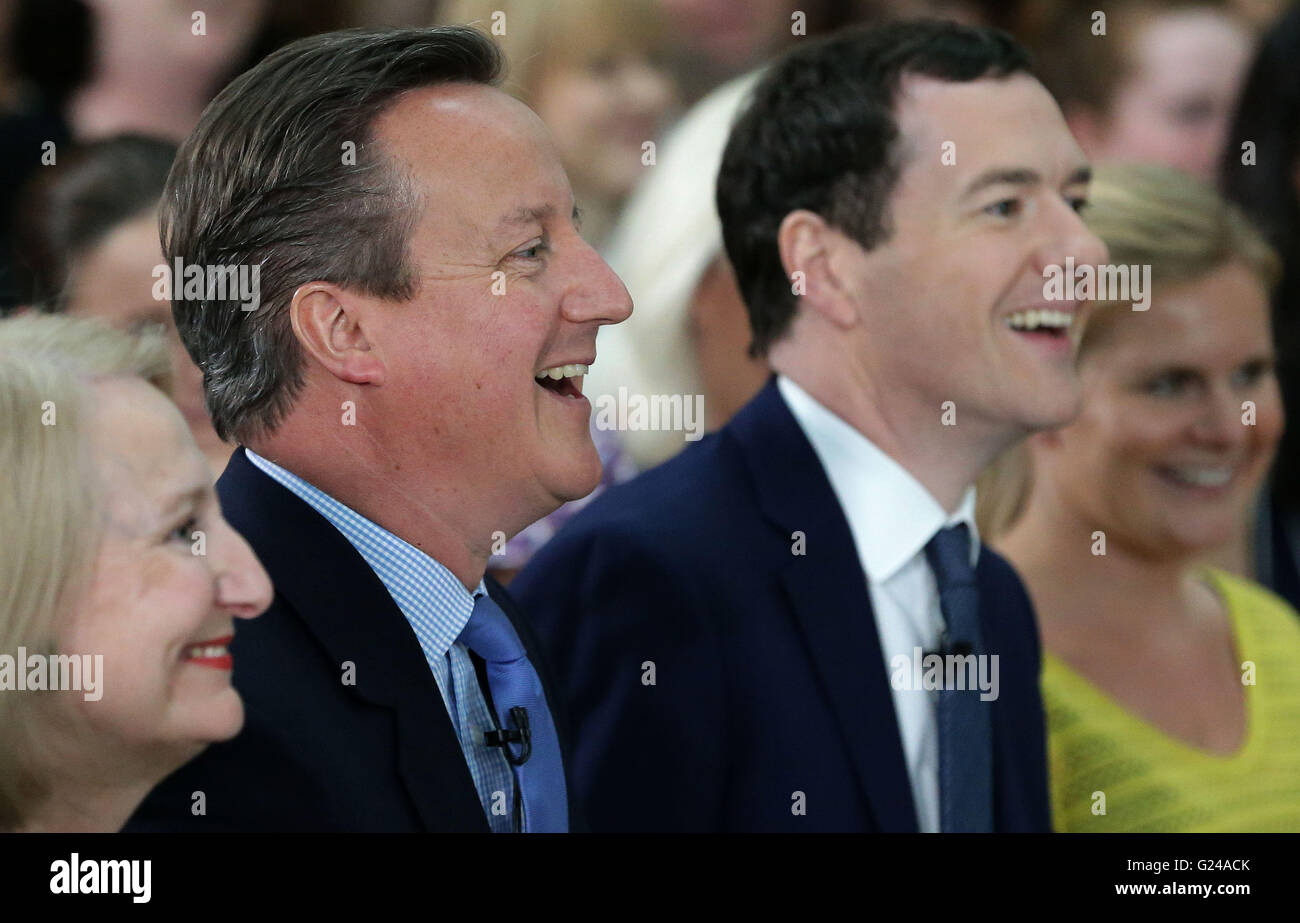 Chancellor George Osborne (right) and Prime Minister David Cameron ...