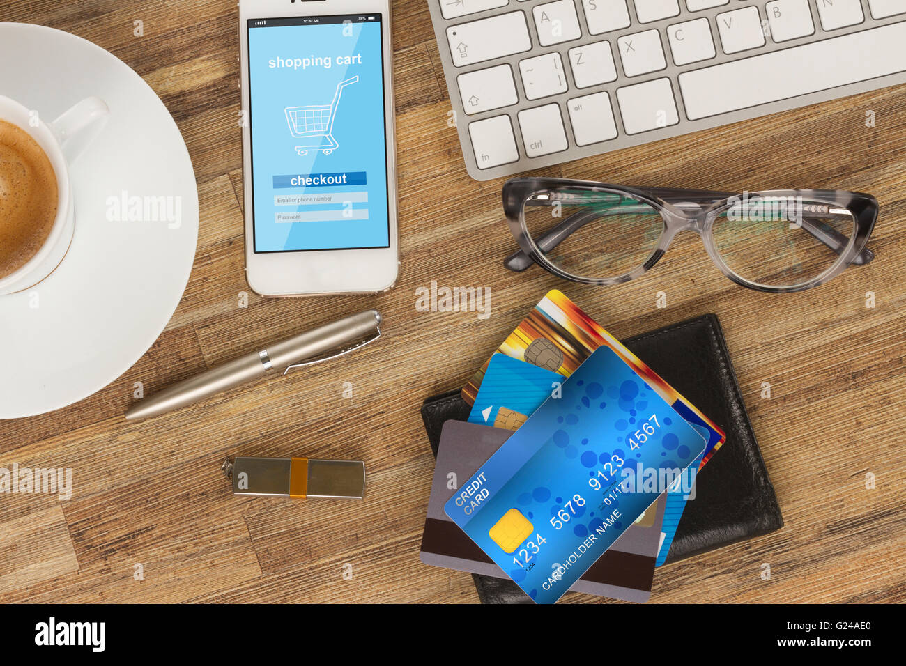 shopping with mobile phone Stock Photo - Alamy