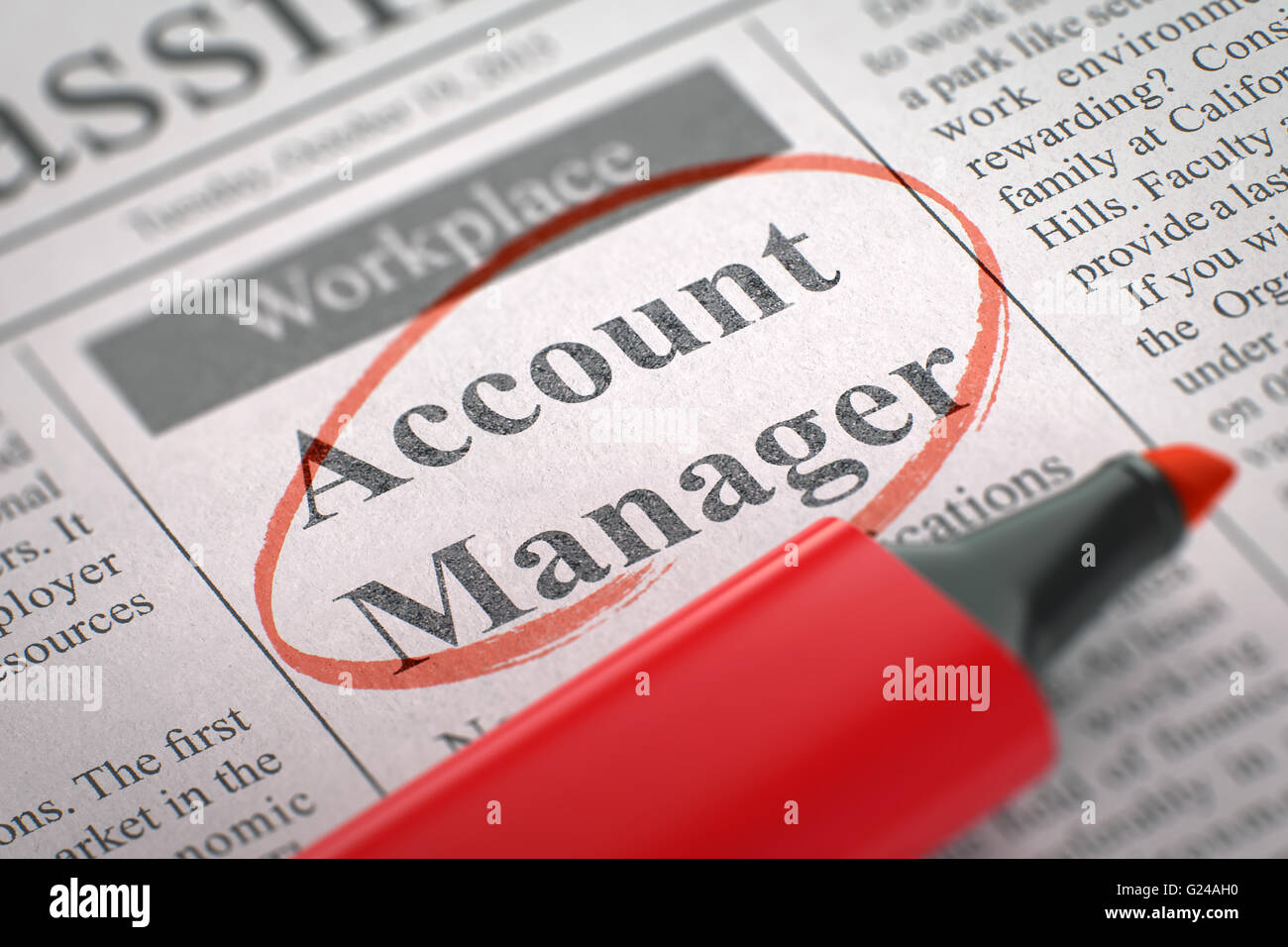 Account Manager Join Our Team Stock Photo - Alamy
